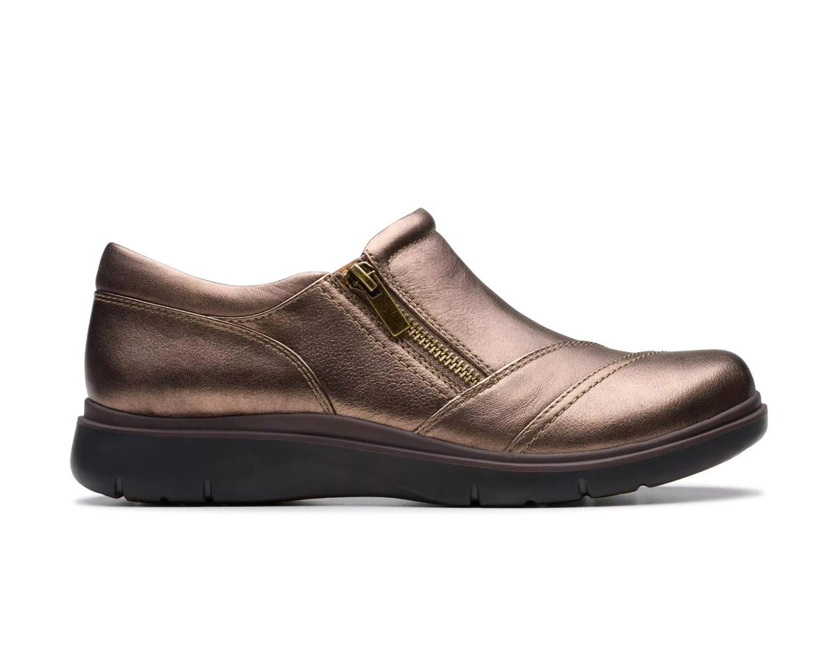 Clarks Certina Pure - women's loafer - bronze leather - Chaplinshoes