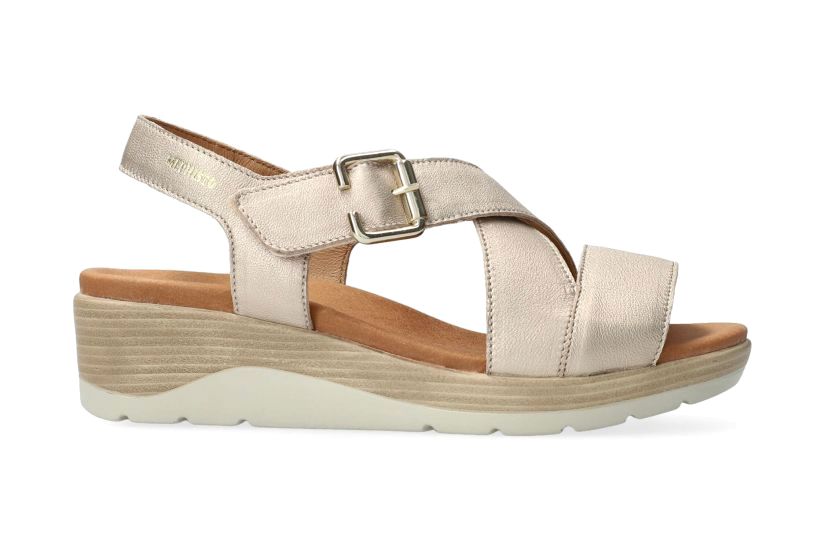 Mephisto Claudine - woman's Sandals - Silver leather - Chaplinshoes