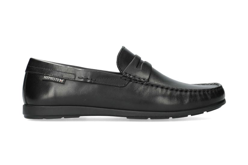 Mephisto Alyon - men's moccassin - black leather - Chaplinshoes