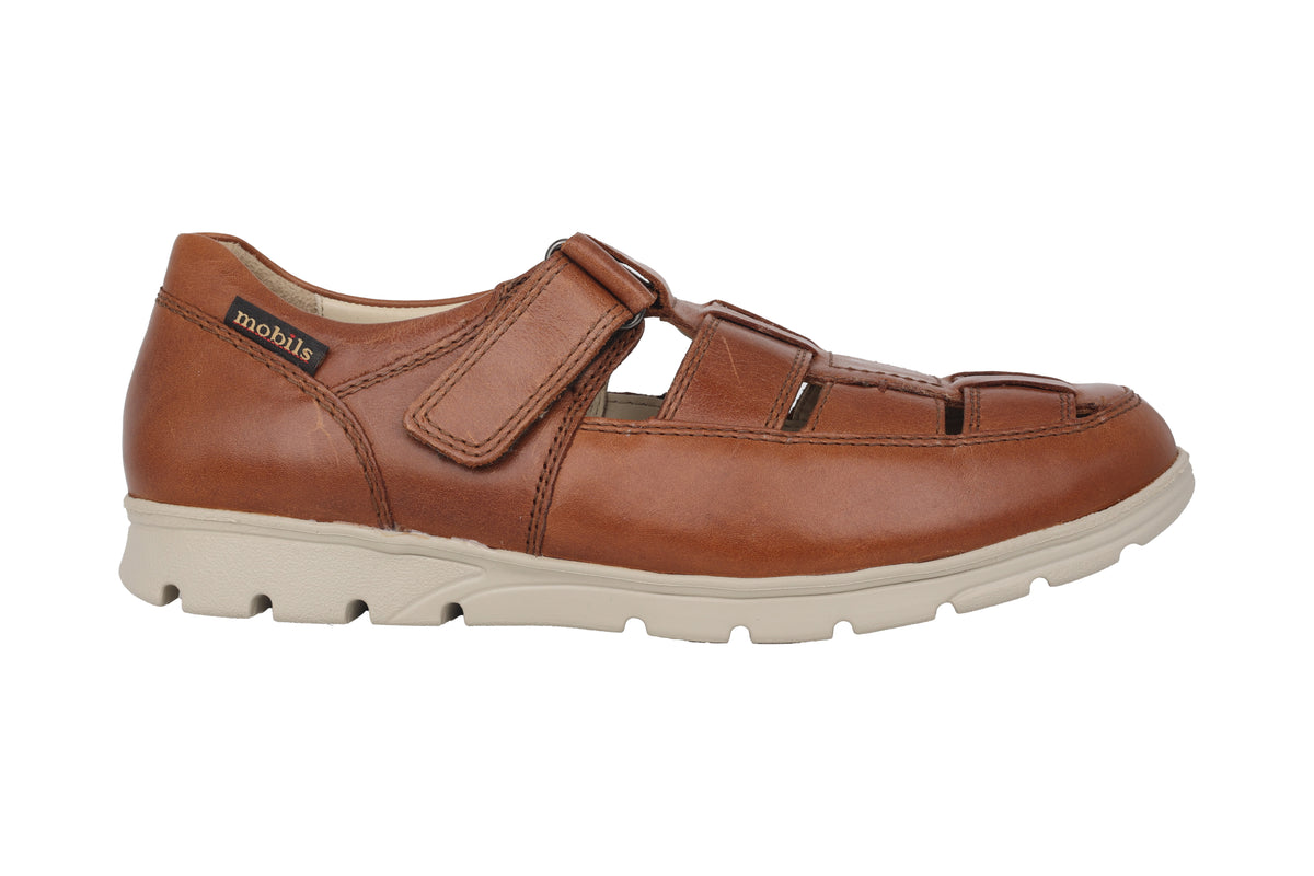 Mephisto Kenneth - men's wide fit (H) sandal - brown leather - Chaplinshoes