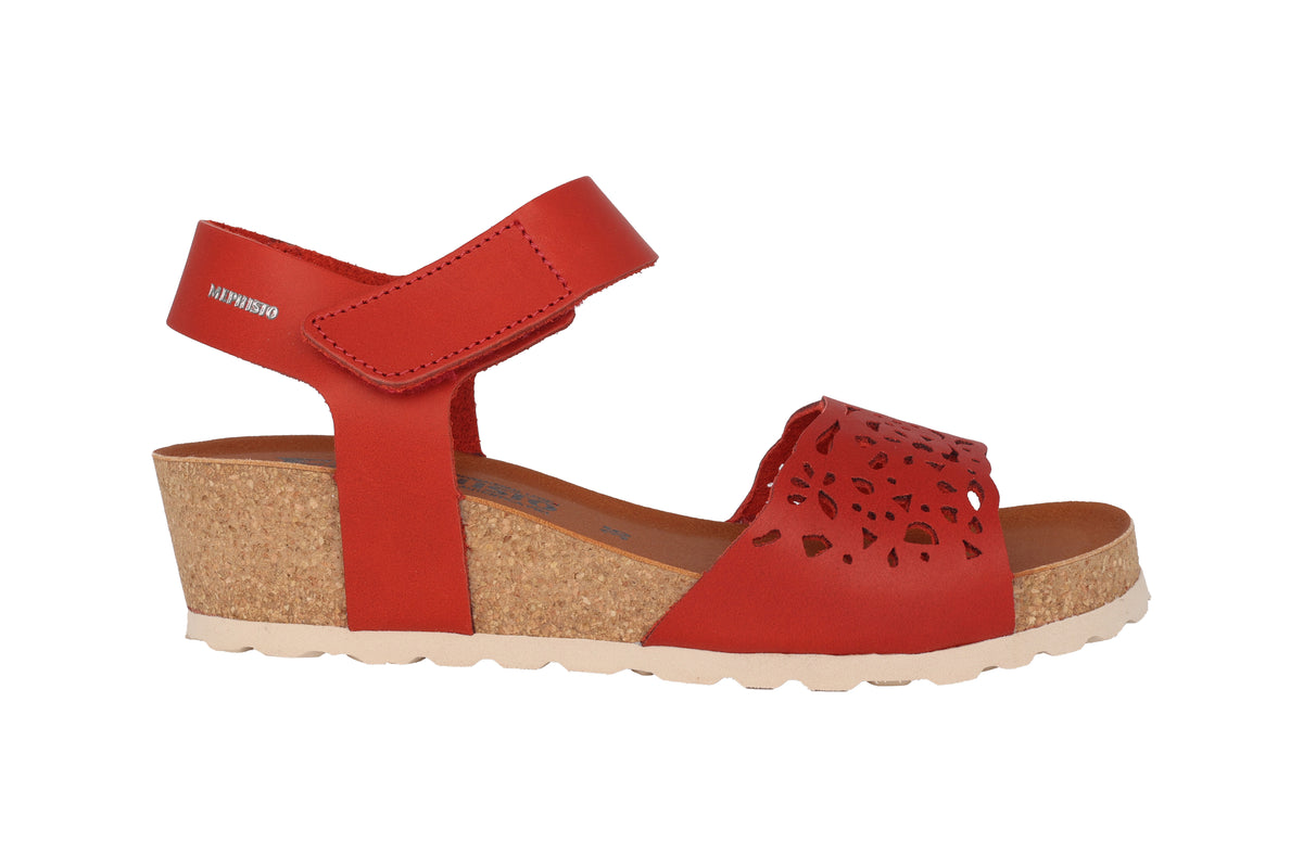 Mephisto Raphaela - woman's Sandals - Red leather - Chaplinshoes