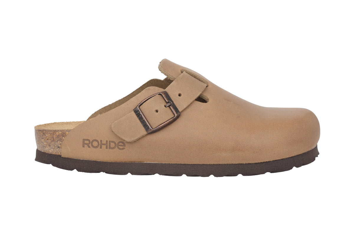 Rohde Alba - women's clogs - beige leather - Chaplinshoes
